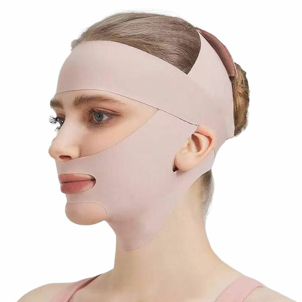 V-образная лента для подтяжки лица, регулируемая лента против второго подбородка, дышащий материал для многоразового использования