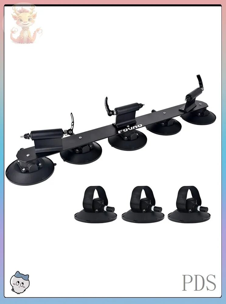 Велобагажник на автомобиль для крепления велосипедов на крышу, 92 см, черный