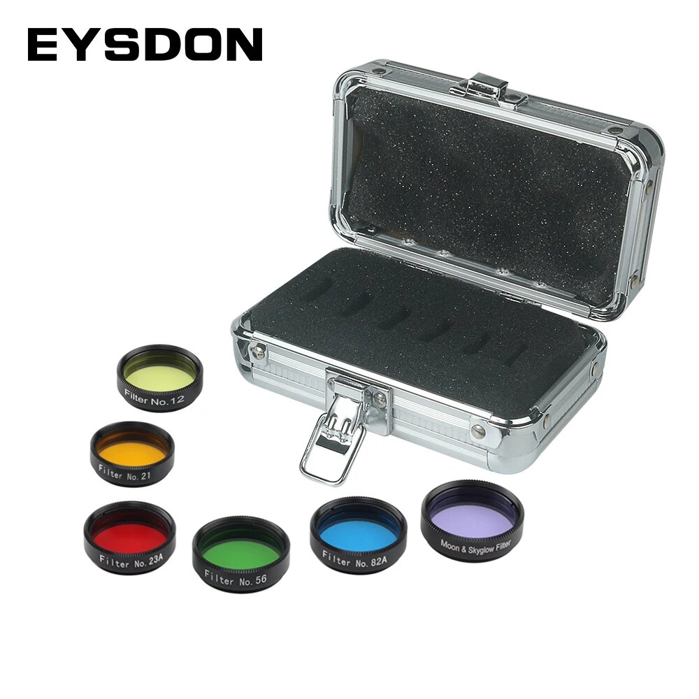Набор цветных фильтров EYSDON Astro (6 шт.) для 1,25 "астрономических телескопов, окуляров, линз, планет, туманности, фильтр