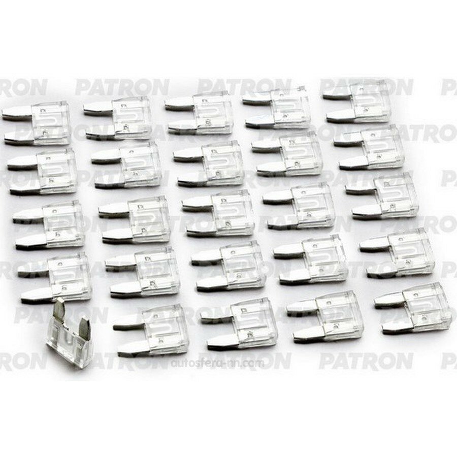 PATRON PFS020 Предохранитель пласт. коробка 25шт MINI Fuse 25A белый
