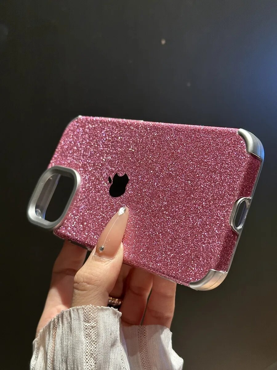 Чехол О'кейси, для iPhone 15, легкий, эстетичный, с принтом, розовый — фото 1