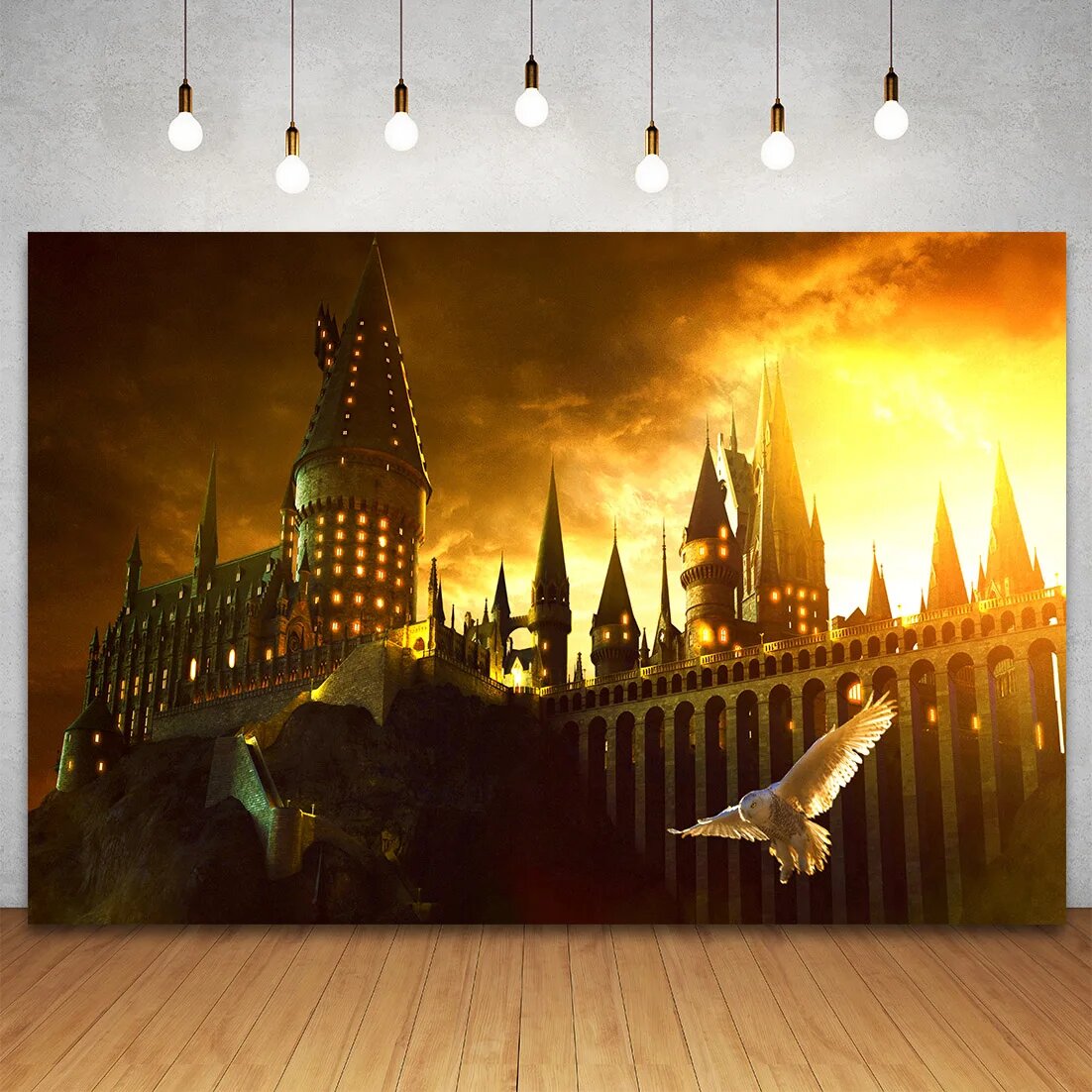 Фотофон Hogwarts закат, 90x60 см, W-230827