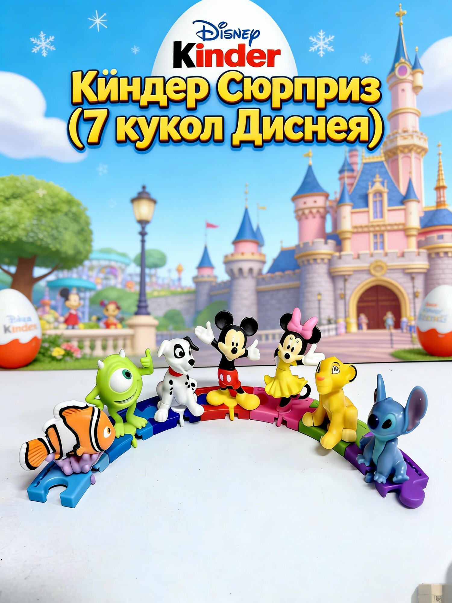 Яйца Киндер Сюрприз (7 кукол Диснея)