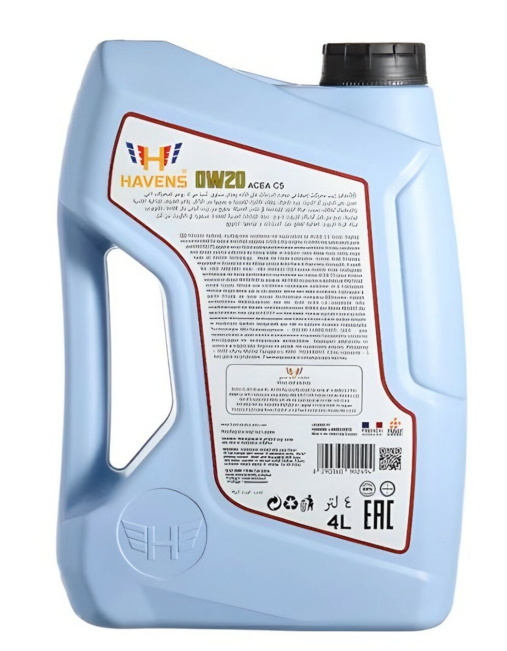 Масло моторное HAVENS Hubrid SP/C5/SN/CF 0W20, 4 литра Hubrid SP/C5/SN/CF 4л HH0W20SP4