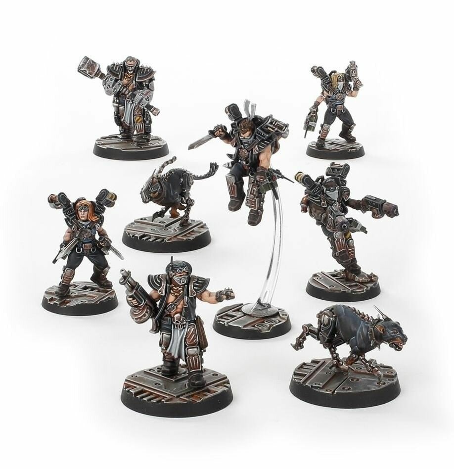 Orlock Master and Wreckers. С подставками. Necromunda. Warhammer