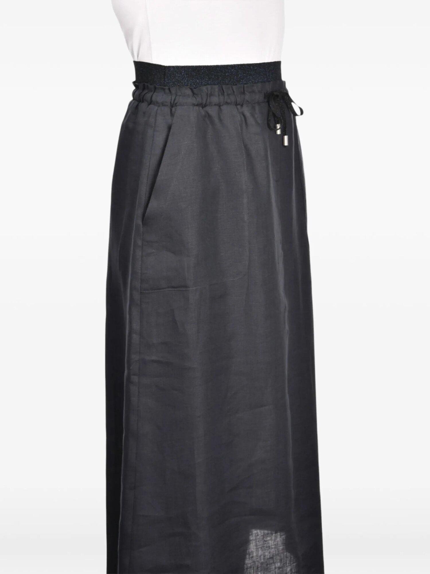 Юбка Gran Sasso Drawstring midi skirt, размер 42, blue — фото 1