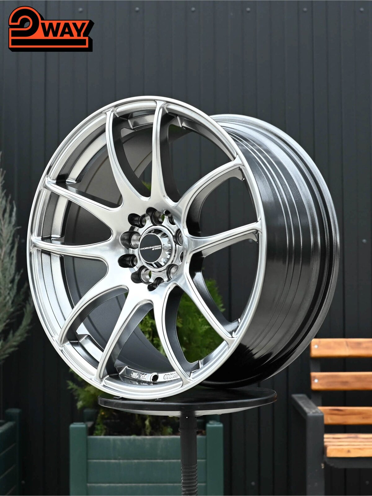 R17 Диск Work CR-Kai Стиль 8.0J ET35 5*100/114.3 Темный хром