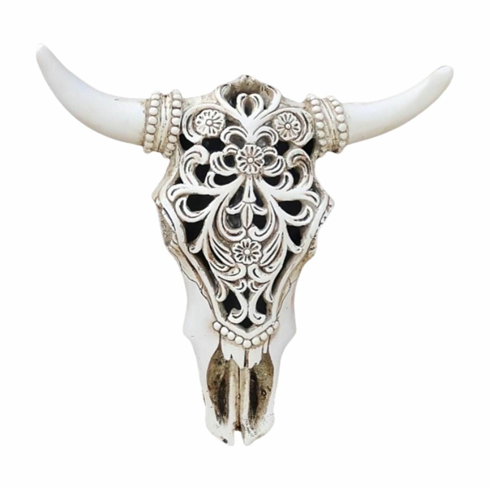 Настенный декор в виде головы коровы из смолы, скульптура для украшения гостиной, спальни, офиса, рустик, 21x21.5x4 см