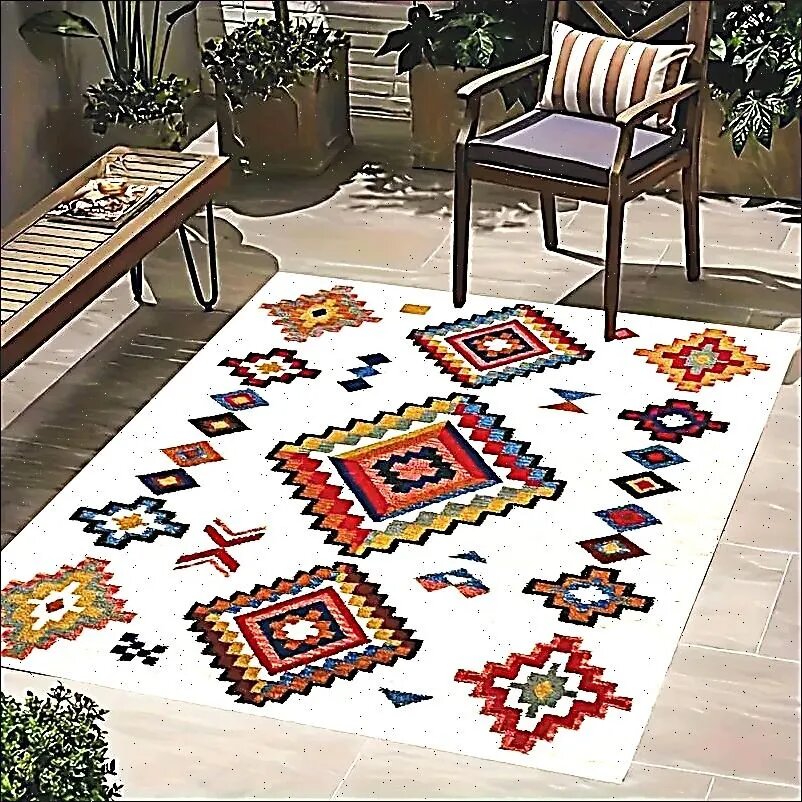 Ковер дорожка 80 см ковролин для дома и дачи, геометрический рисунок, ковер для спальни