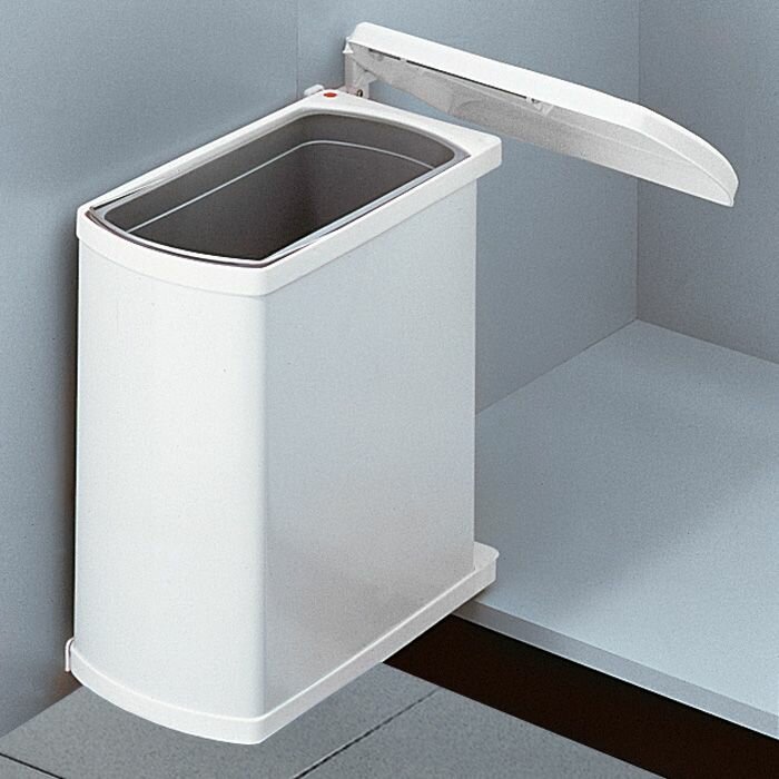 Ведро для мусора навесное белое Oko flex 18 л. Hailo