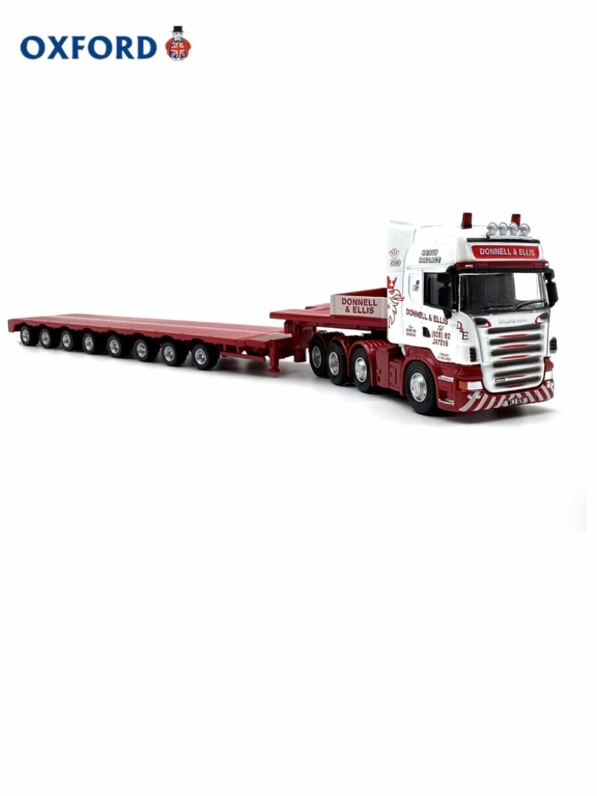 Коллекционная модель легкосплавного автомобиля/OXFORD 1:76/Scania multi-axle low-load trailer