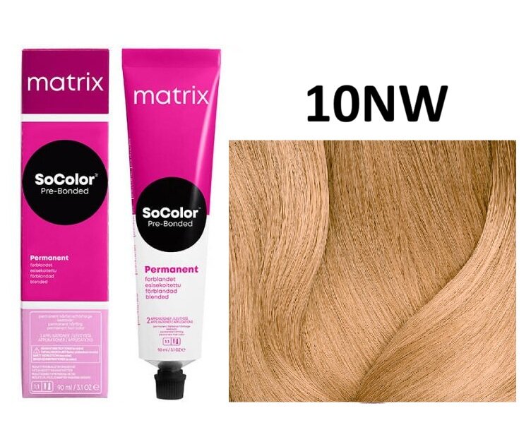 Matrix краска Socolor beauty 10NW Яркий блонд натуральный теплый Pre-Bonded 90 мл Матрикс