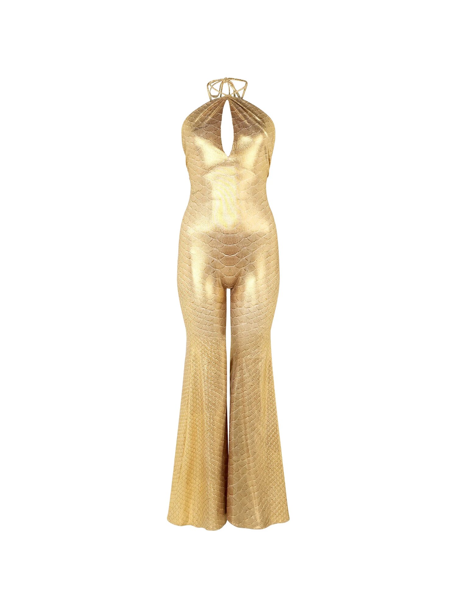 Комбинезон Halter serpentine-print jumpsuit