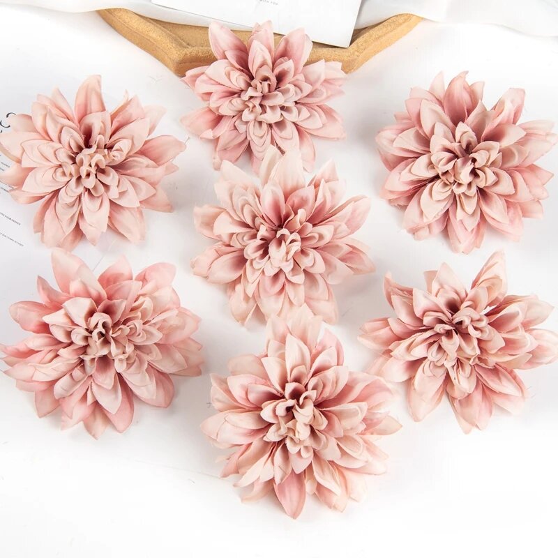Искусственные цветы розовые, 10 штук, Champagne Pink