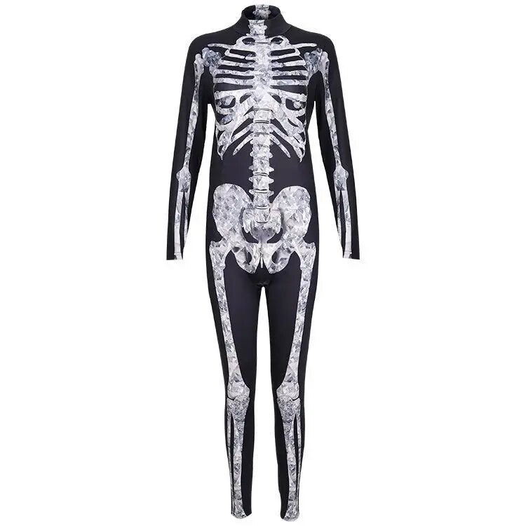 Костюм зомби для детей и взрослых Черный, XXL, Female Black and Whi