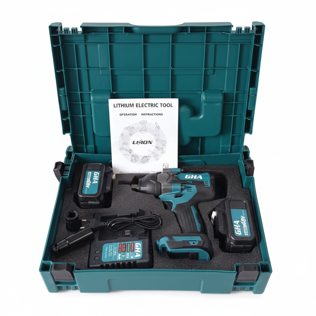 Гайковерт аккумуляторный . Аккумуляторный Ударный Гайковёрт /Бесщёточный 350N. m с головками в комплекте