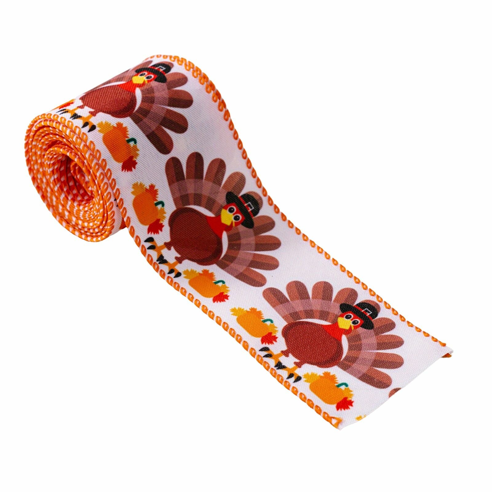 Декоративные ленты с кленовым листом и тыквой для Дня благодарения