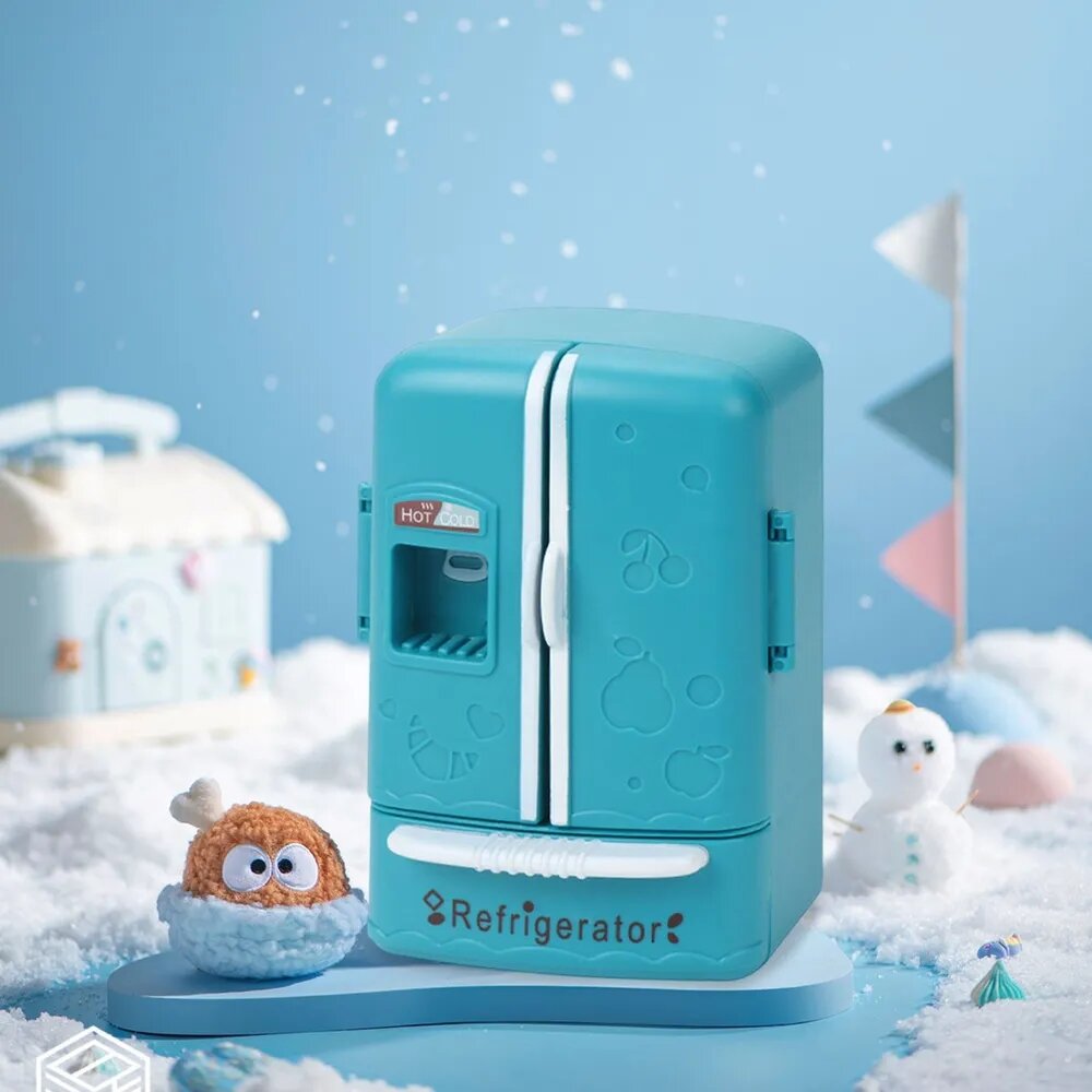 Миниатюрная игрушка-имитация еды, холодильник, декорация для кухни