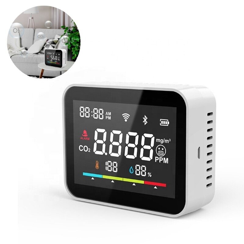 Интеллектуальный детектор углекислого газа, Co2-детектор, измеритель качества воздуха, WiFi-датчик температуры и влажности