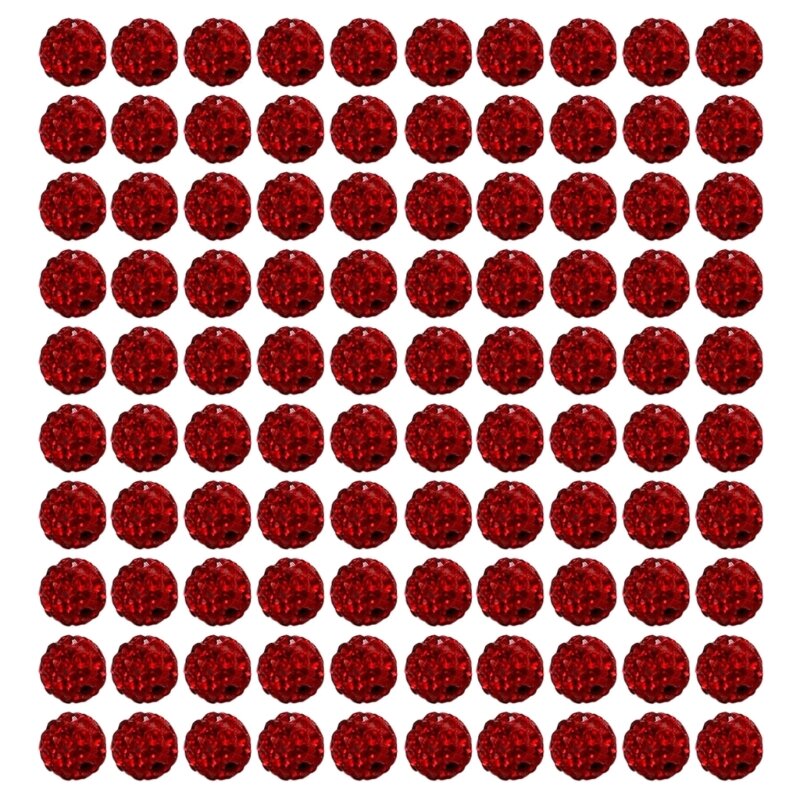 Бусины "Шамбала" из мягкой глины, 100 шт.-красный