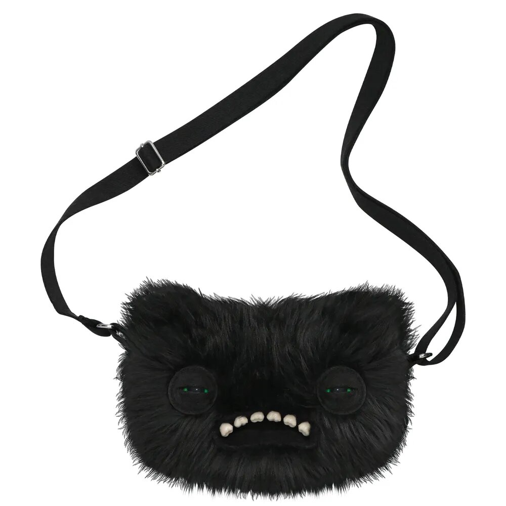 Fuggs Ugly Tooth Monster Fluffy crossbody Bag/ Карманная сумка/Зубы, как у человека, тонкие глаза, бежевые волосы, подходят для детей в возрасте от 4 лет и старше.