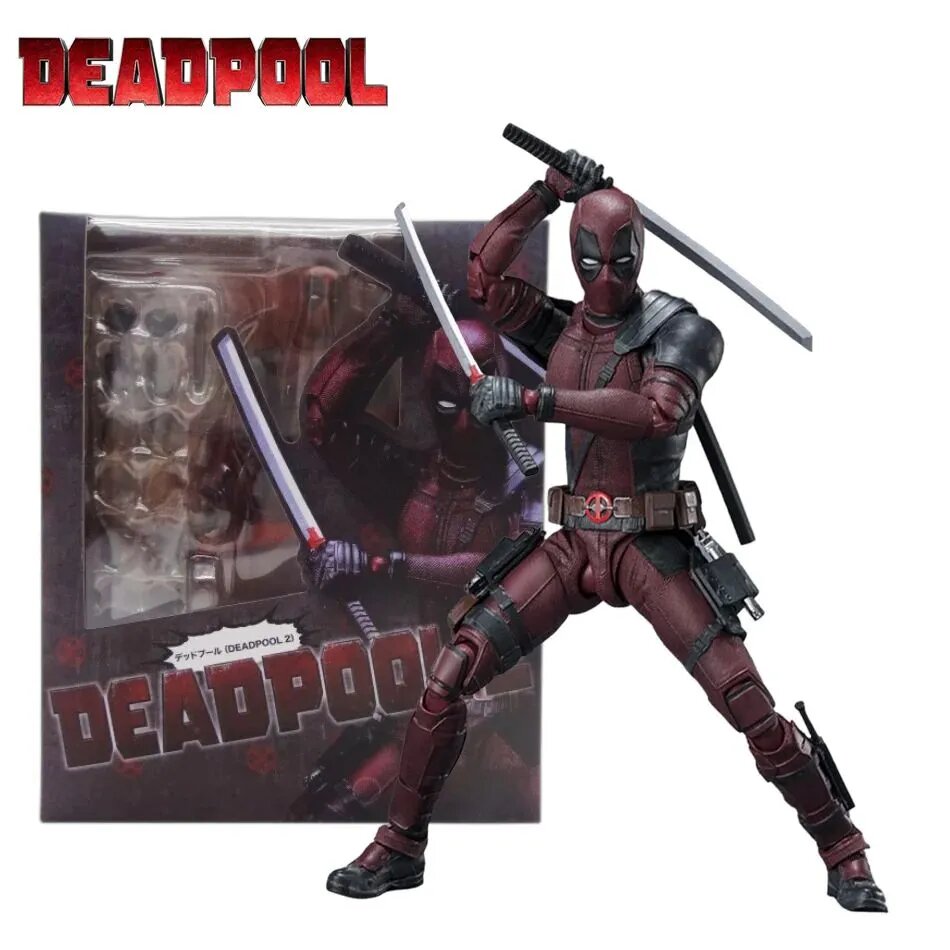 Marvel SHF Deadpool 2 Фигурка 16 см Подвижная, Новые Мутанты, Аниме Коллекция, Подарок