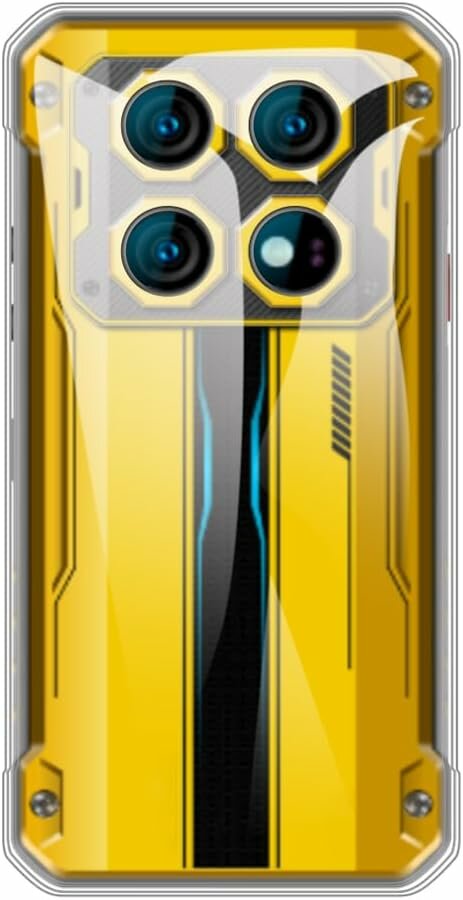 Чехол для Oukitel WP60 5G (7.20") прозрачная крышка, антивибрационный и нескользящий силиконовый бампер TPU мягкий чехол