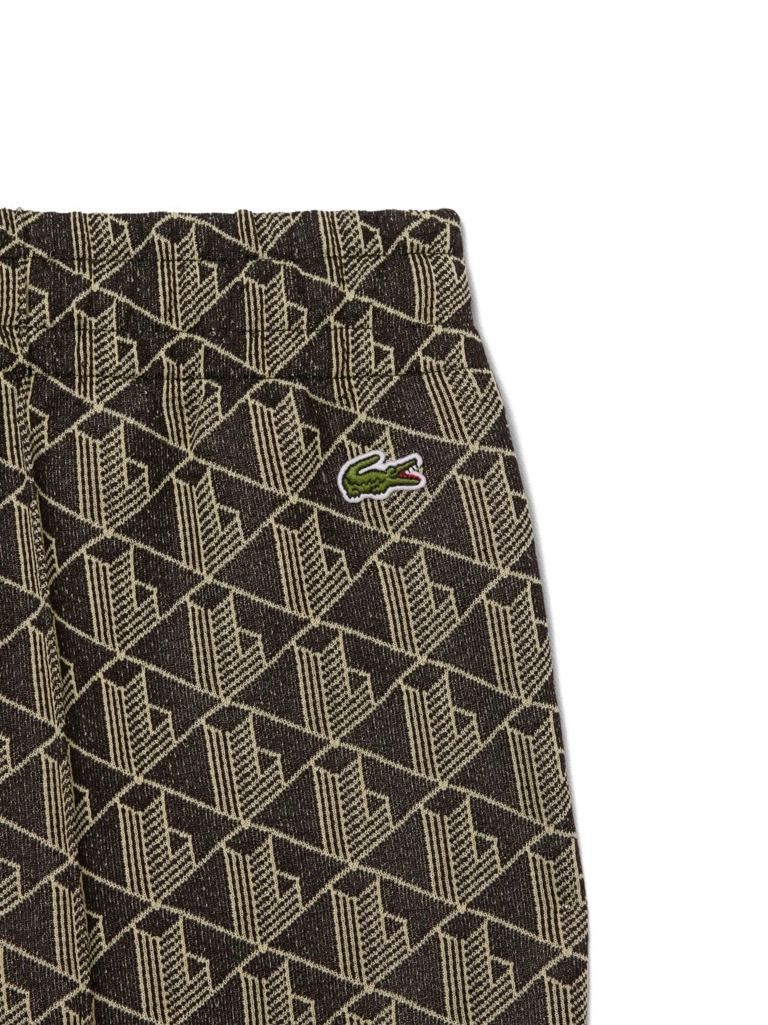 Брюки LACOSTE Side-stripe monogram track pants, размер 38 EU, коричневый — фото 1