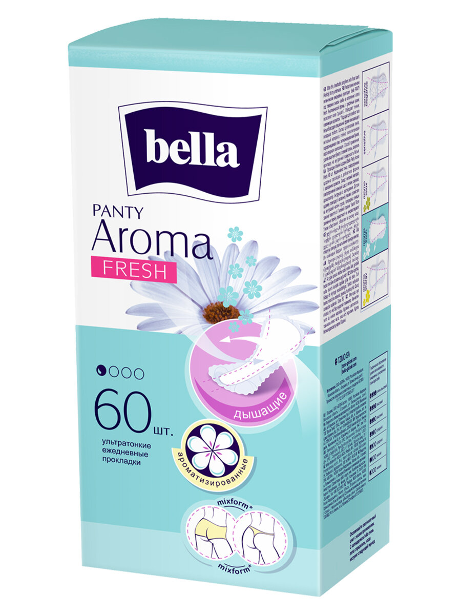 Bella Прокладки женские ежедневные fresh 60 шт 1 капля