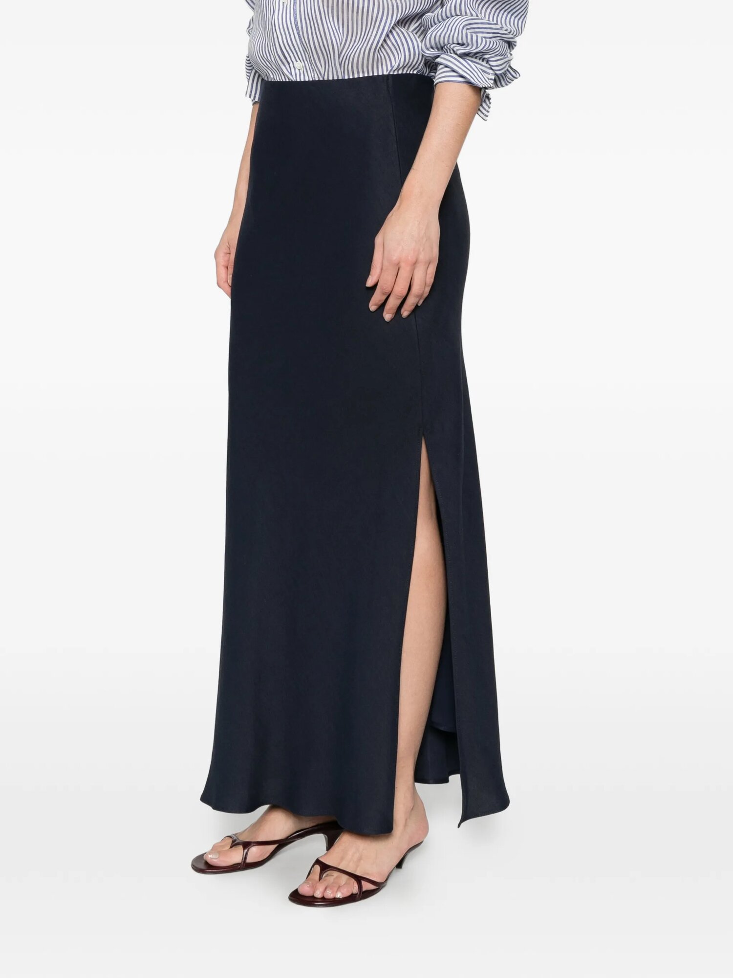 Юбка BRUNELLO CUCINELLI Slit-side skirt, размер 44, синий — фото 1