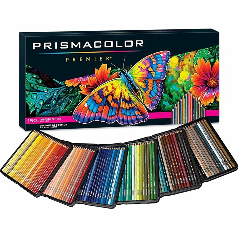 Prismacolor Premier масляные карандаши, 150 цветов, подарочная коробка
