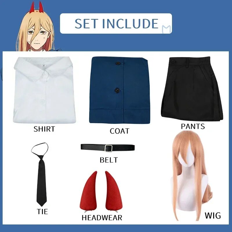 Косплей Power, костюм M, цвет: Costume wig