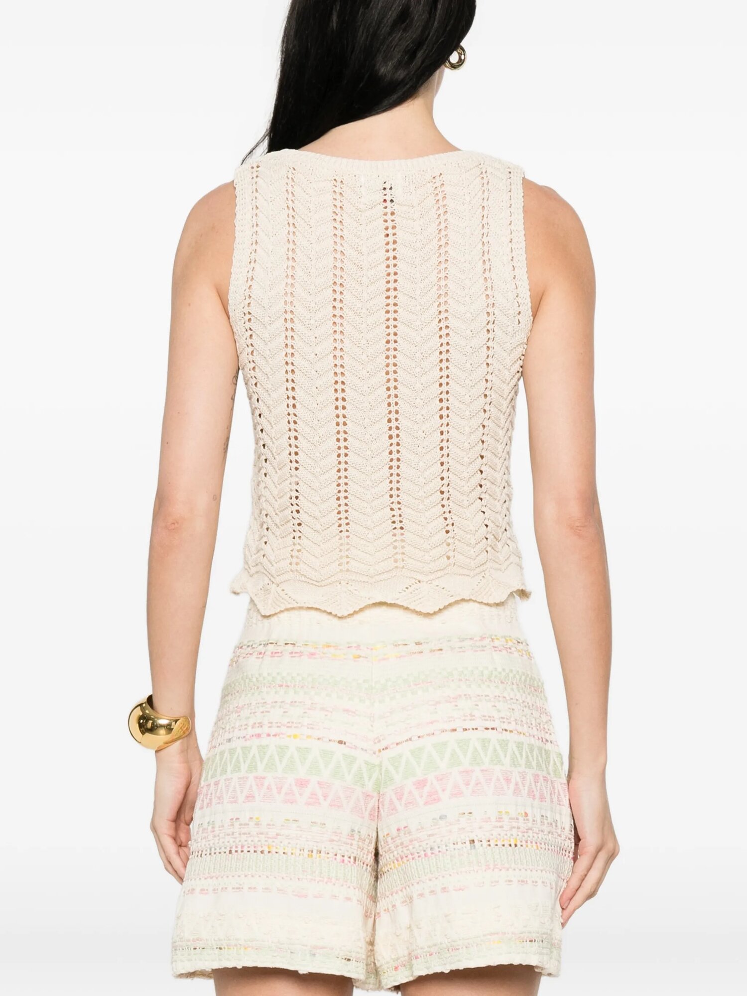 Топ BYE Crochet scallop top, размер L-XL, разноцветный — фото 1