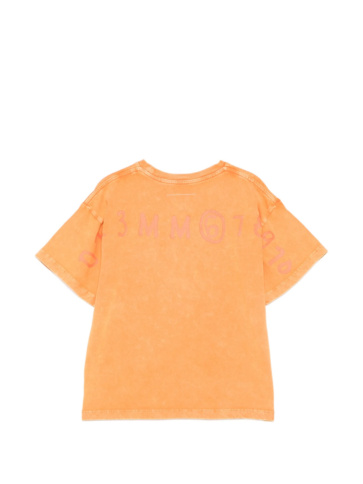 Футболка MM6 Logo-print T-shirt, размер 16 лет, оранжевый — фото 1