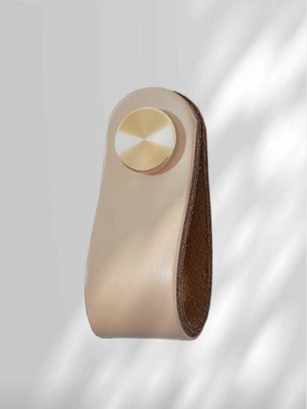 Кожаные кольцевые ручки для ящиков, Цвет Хаки