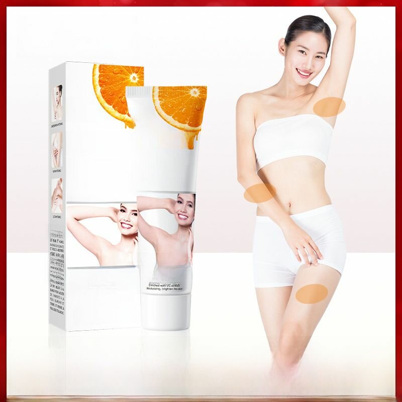 Женский отбеливающий крем для тела, лица интимной зоны Локоть подмышек, Удаляет пигментацию меланина Питает и осветляет Уход за кожей.150 г/3 палочек