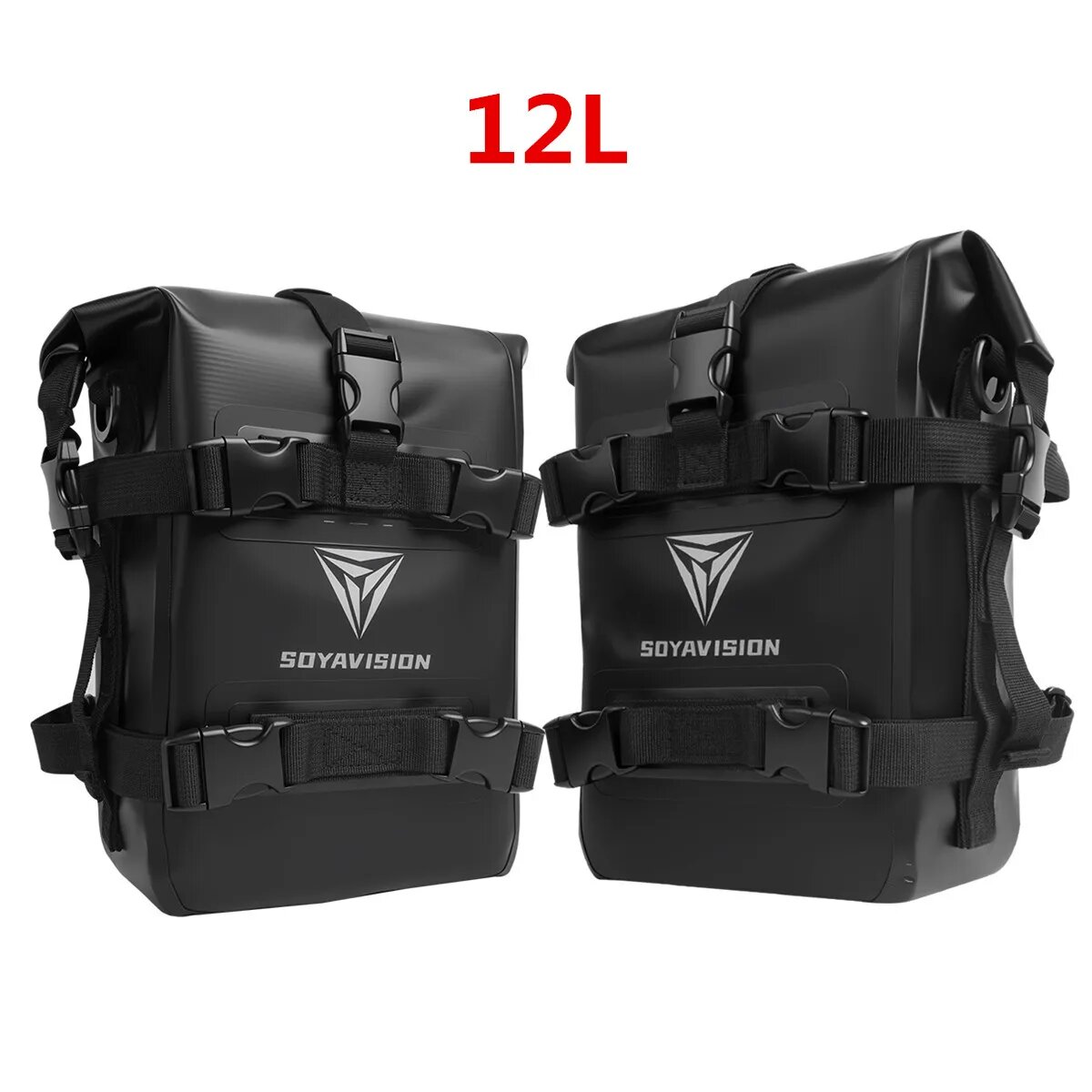 Светоотражающая Водонепроницаемая Мотоциклетная Сумка На Сиденье/багажник 7-9 Л/11-13 Л, Из 2PC 12L