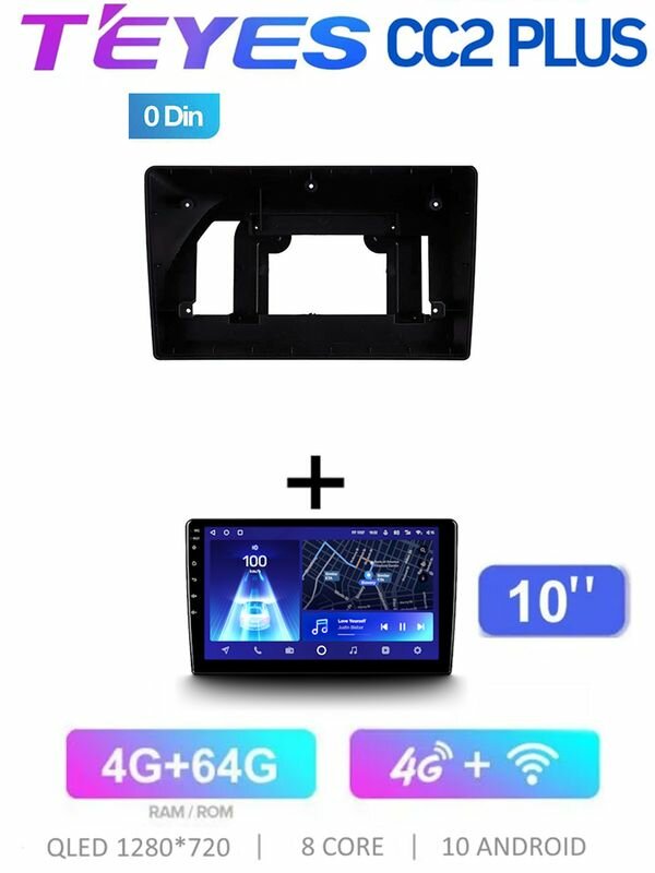 Магнитола 10" Teyes CC2 Plus 4/64 Gb для Citroen C5 2 2008-2017 F2