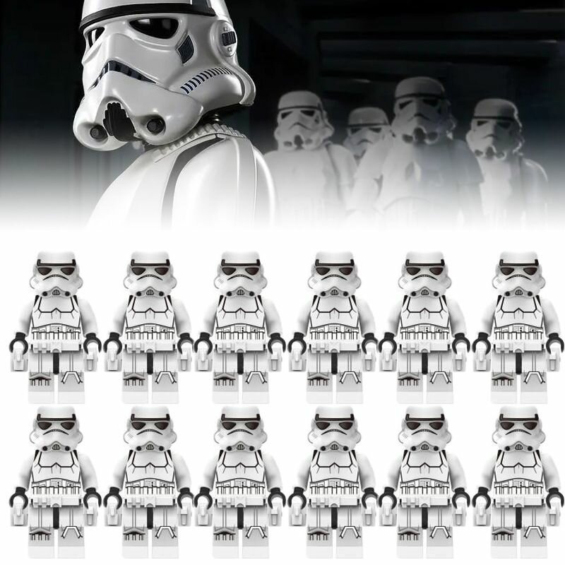 Набор минифигурок Звездные Войны Штурмовики / Star Wars совместимы с конструкторами лего 12шт (4.5см, пакет) M8044