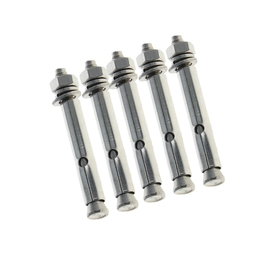 10 шт. M10x100 мм углеродистая сталь оцинкованная шестигранная гайка втулка анкерные расширительные болты крепеж для заб