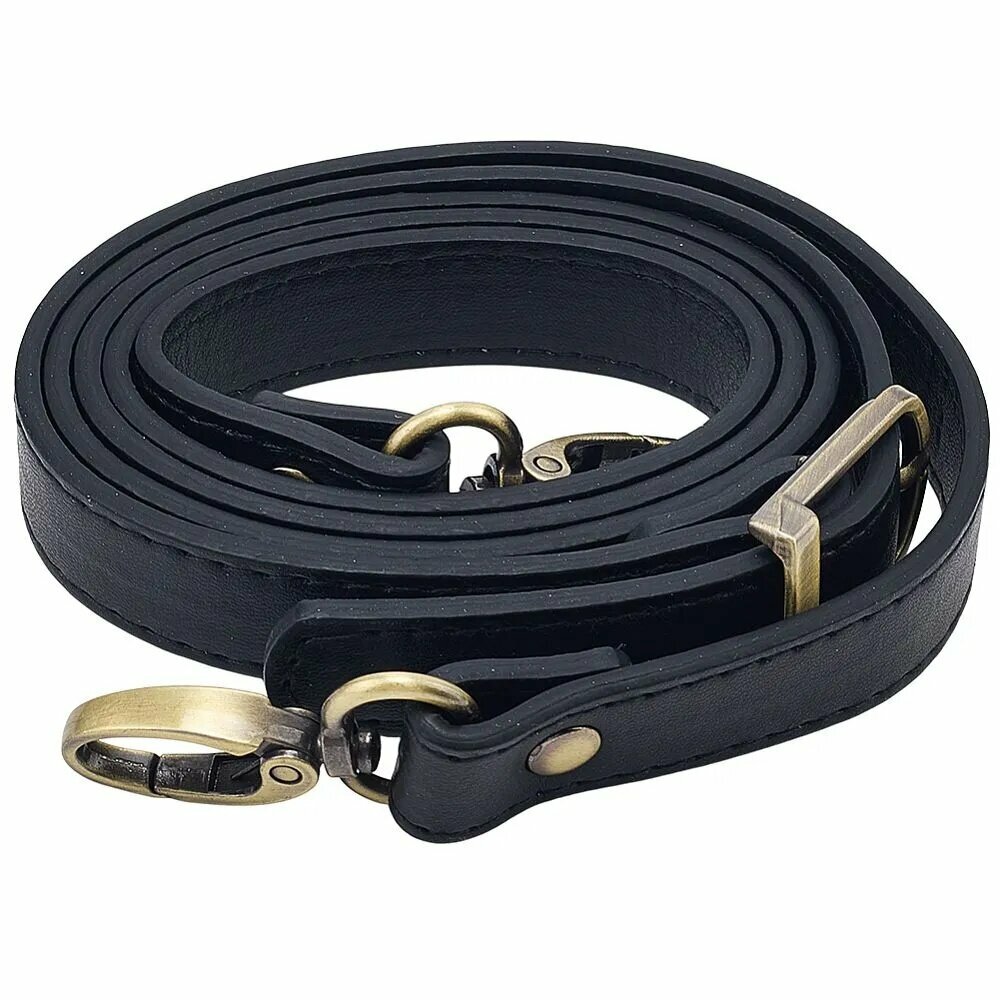 1 шт. Кожаные ремни для сумки с поворотными застежками, сменные аксессуары, цвет античная бронза, черный, 1200x18,5x9,5 мм