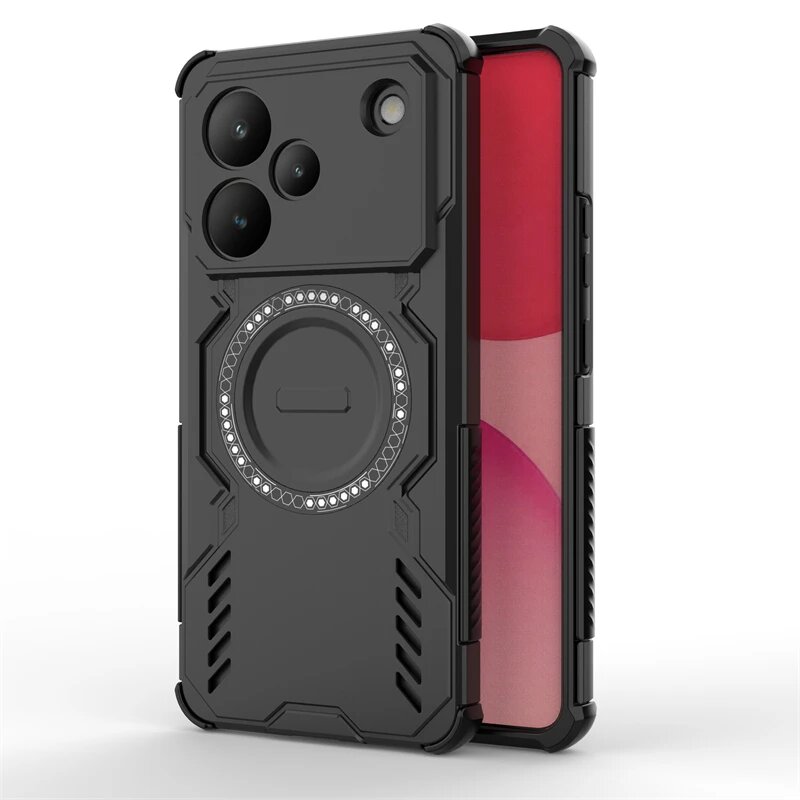Противоударный чехол Realme P4 Black с магнитным креплением