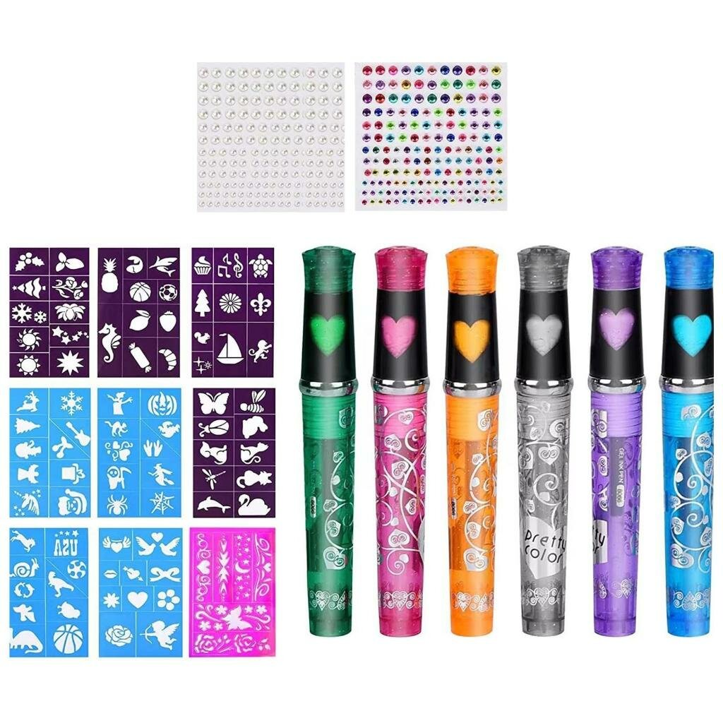 Блестящий художественный маркер для временного тела