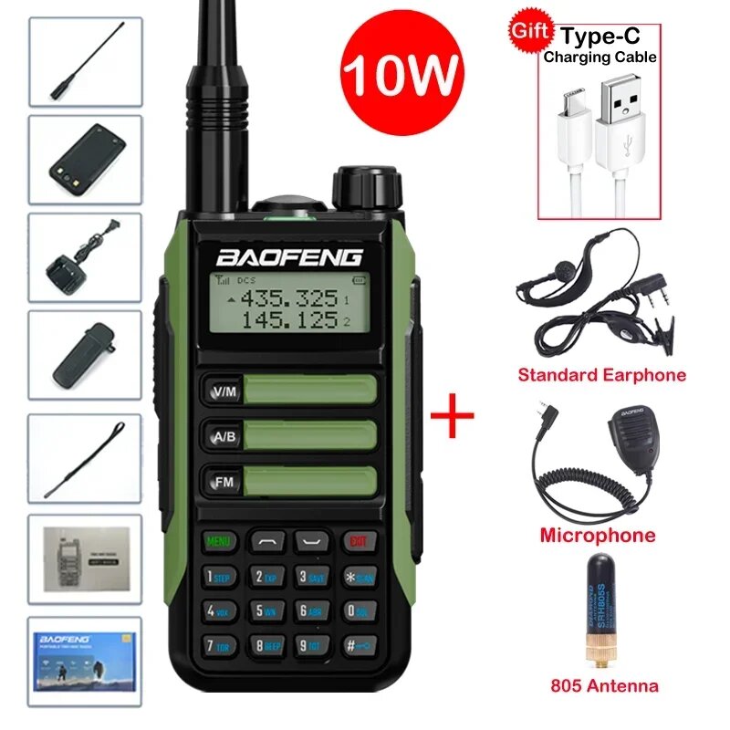 Baofeng UV16 Max V2, 10 Вт, Green, Packge 14