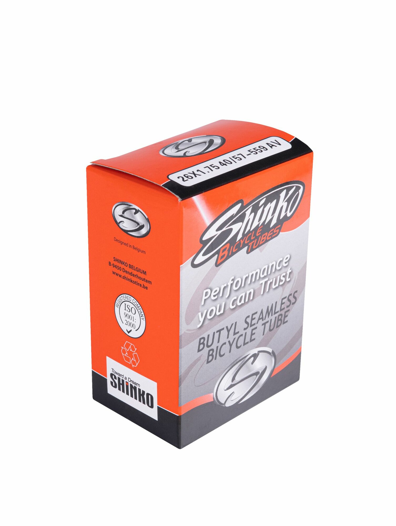 Камера SHINKO 26x1.50/2.125 (40/57-559) AV 33, бесшовная, бутиловая