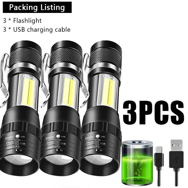 3шт Черный LED фонарь XIWANGFIRE