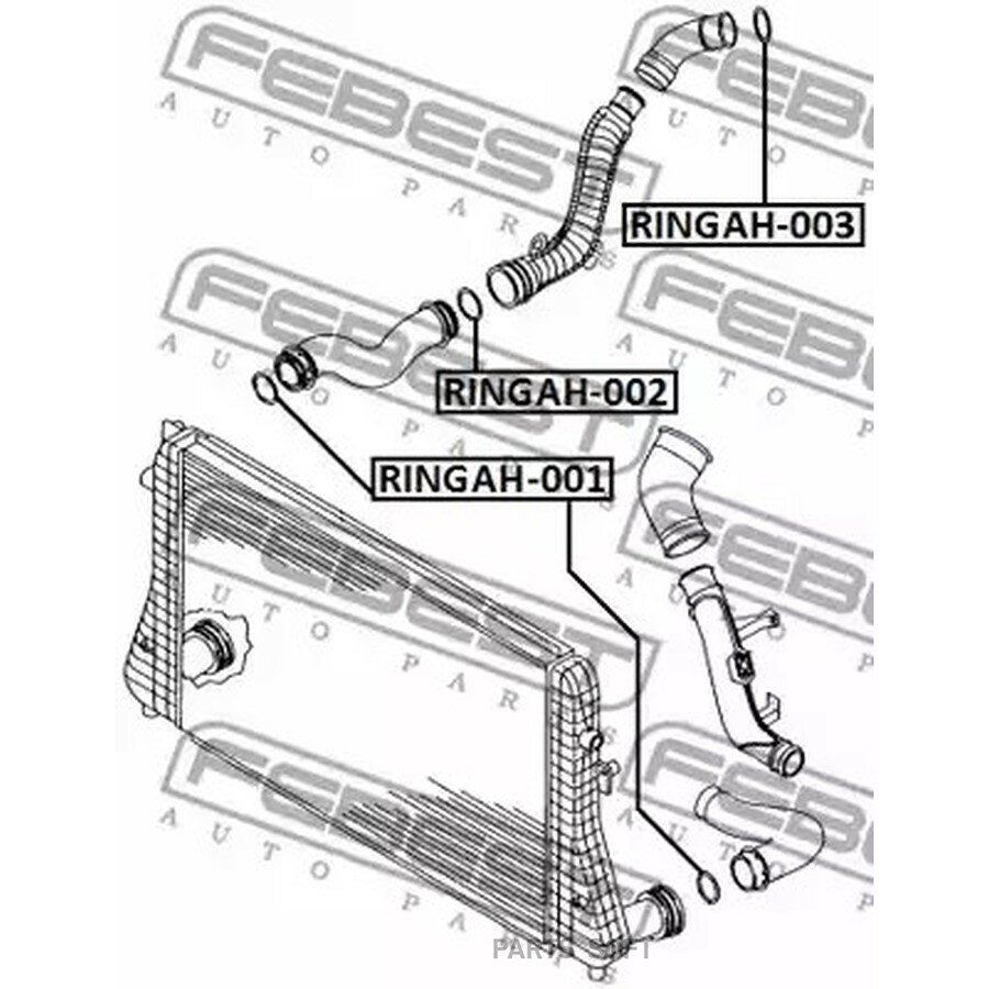 Кольцо уплотнительное VAG, BMW (11617791470 ; 0289974448 ; 0289974548 ; A0289974448 ; A0289974548 ; 1J0145117A ; 1J0145117N ; 3C0145117H) \ FEBEST RINGAH-001 FEBEST RINGAH001 | цена за 1 шт