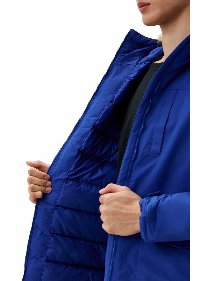 Куртка adidas Paveric Fur Parka, размер L INT, синий — фото 1