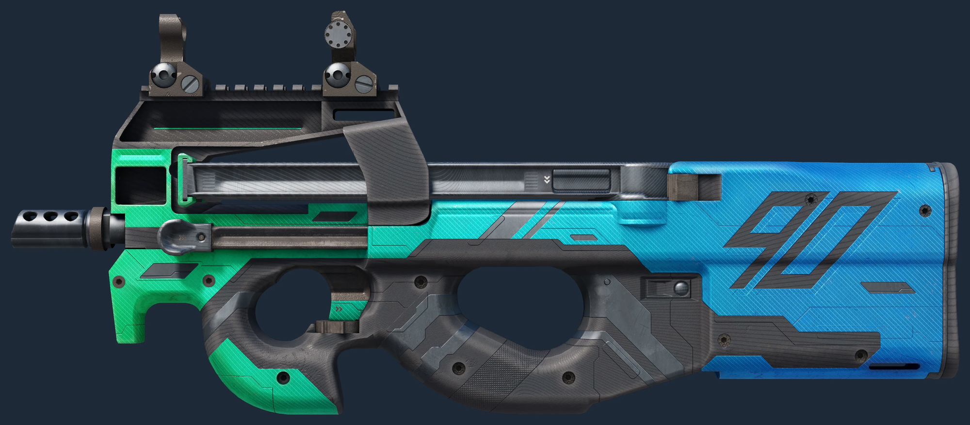 P90 | Волнорез (Немного поношенное) Скины CS2 с быстрой автовыдачей steam trade