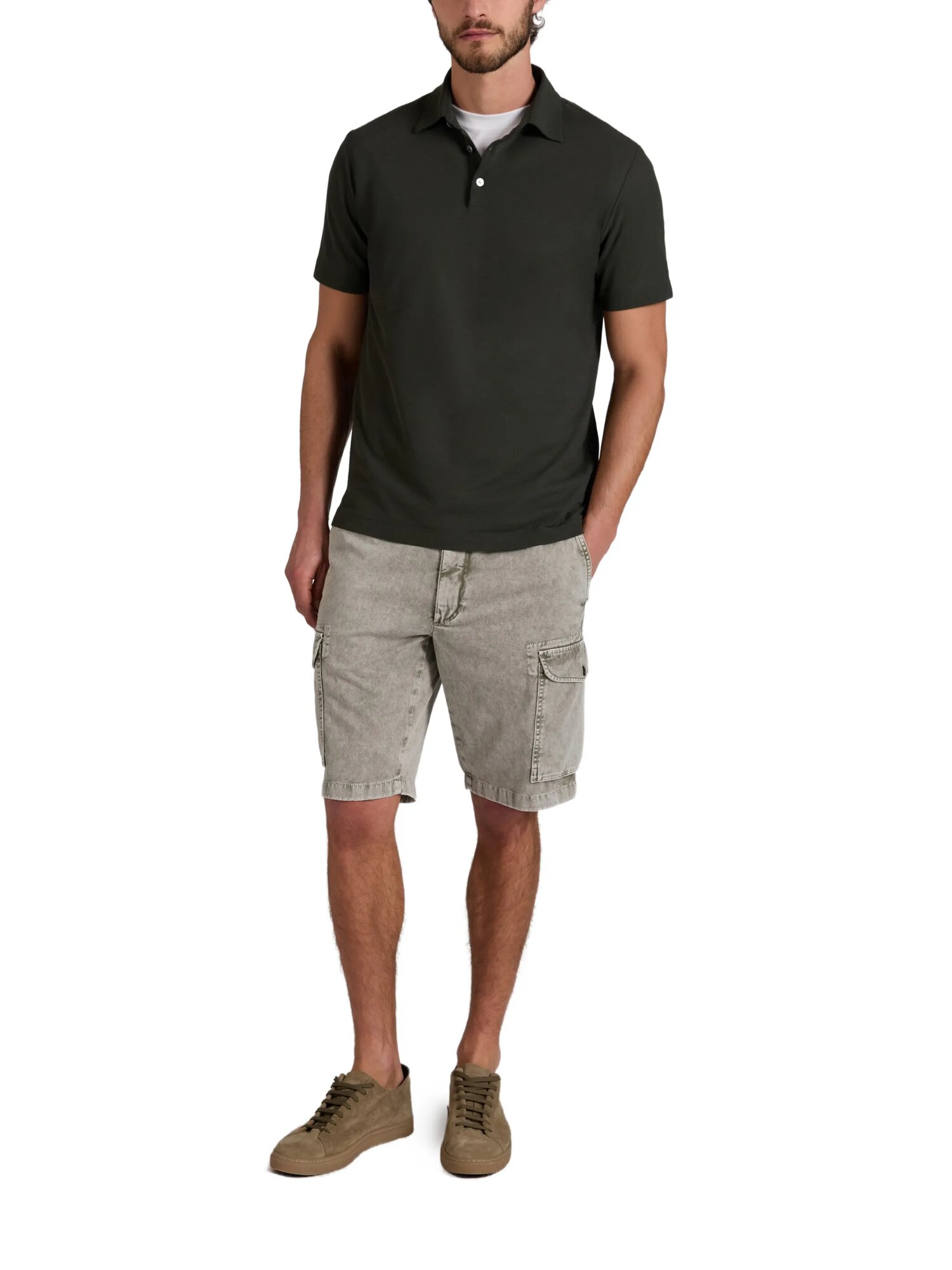 Шорты Slowear Button cargo shorts, размер L, green — фото 1